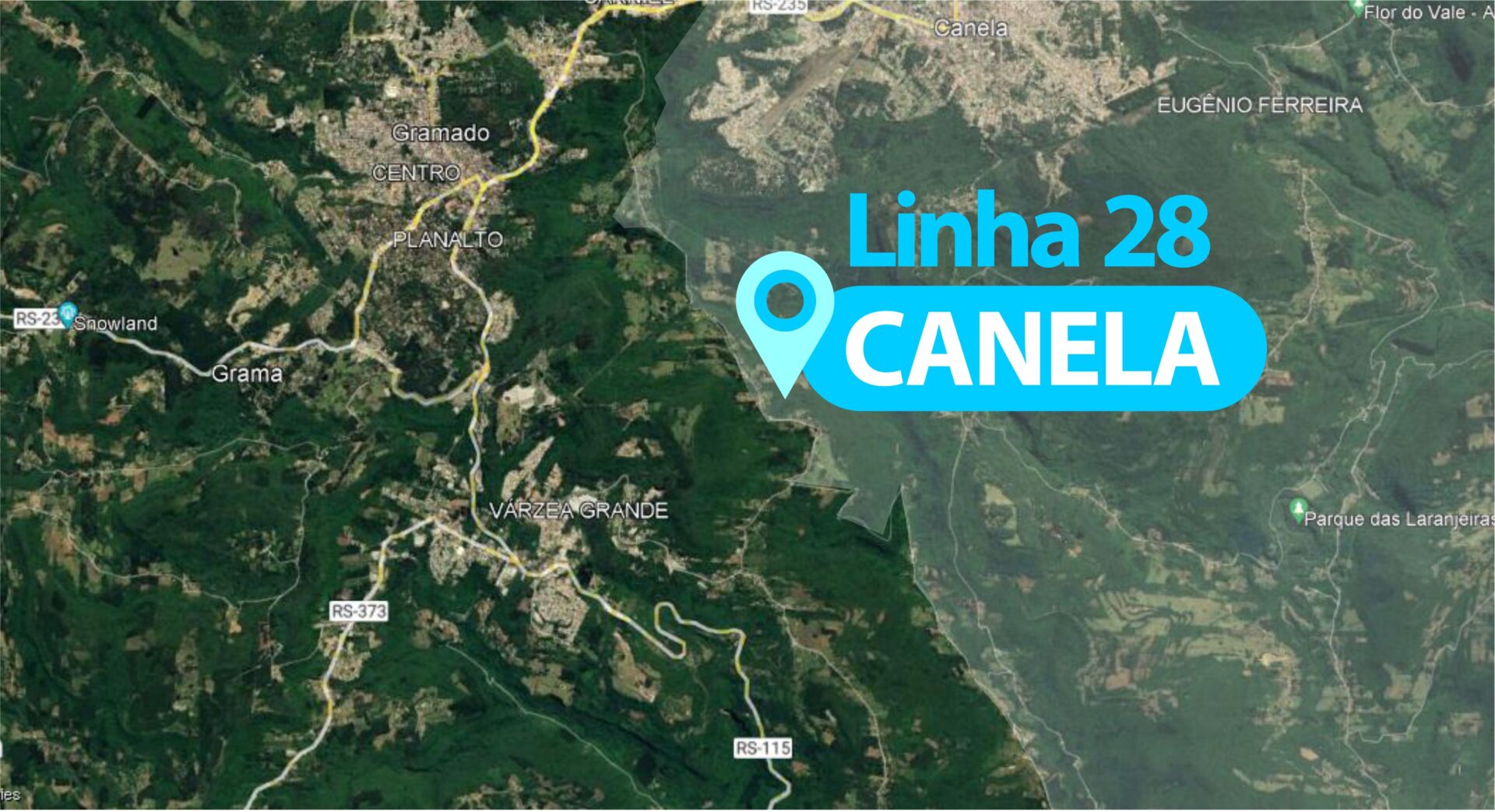 Limites municipais: Parte da Linha 28 é território canelense | Portal ...