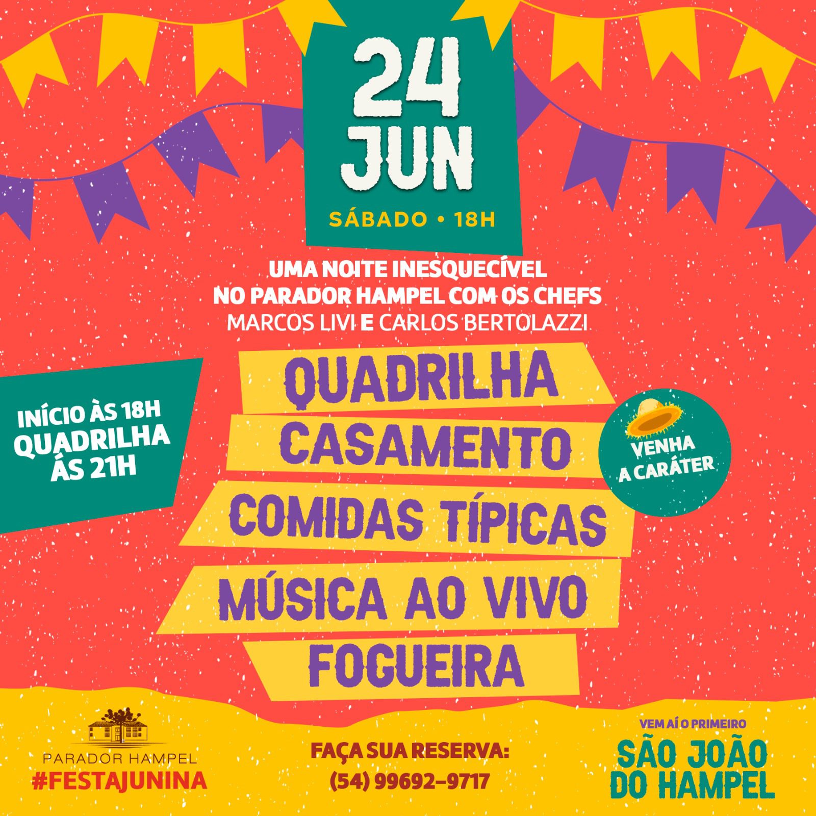 Parador Hampel realiza festa junina no dia 24 com convidados especiais ...